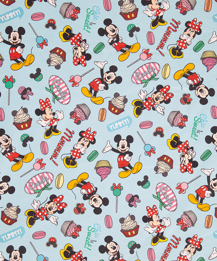 TECIDO TRICOLINE AM-5061 ESTAMPADO DIGITAL LICENCIADO MINNIE E MICKEY ...